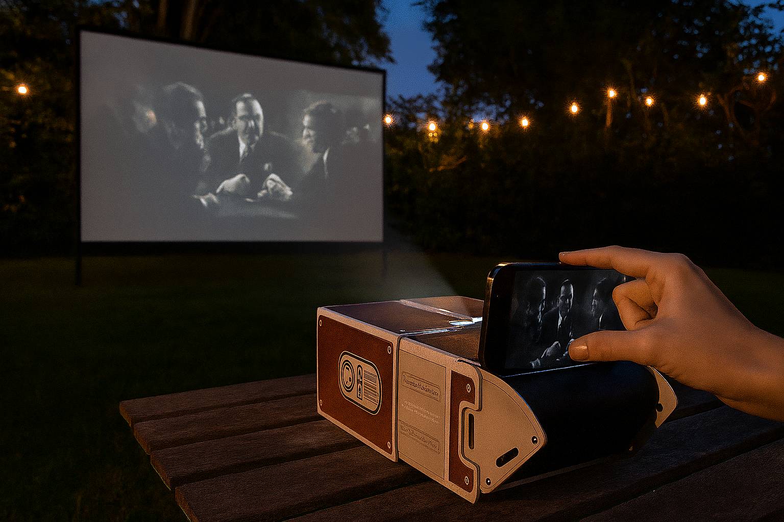 Backyard Movie Night with Smartphone Projector 2.0 | Danna Bananas ...