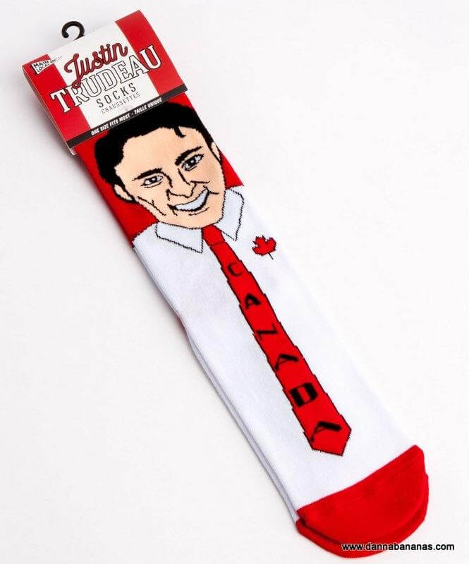 Justin Trudeau Socks - Danna Bananas - Toronto Canada